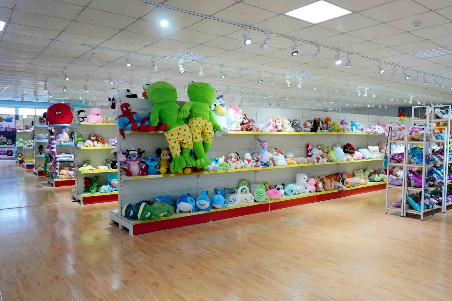 Bright pink monster funny stuffed animal with red nose - StuffPlush